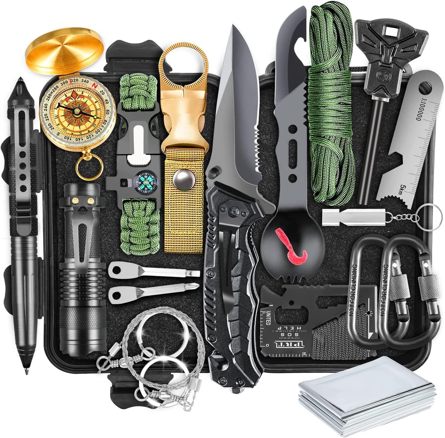 Essential Survival Kit: The Ultimate 19-in-1 Gear for Men and Outdoor ...