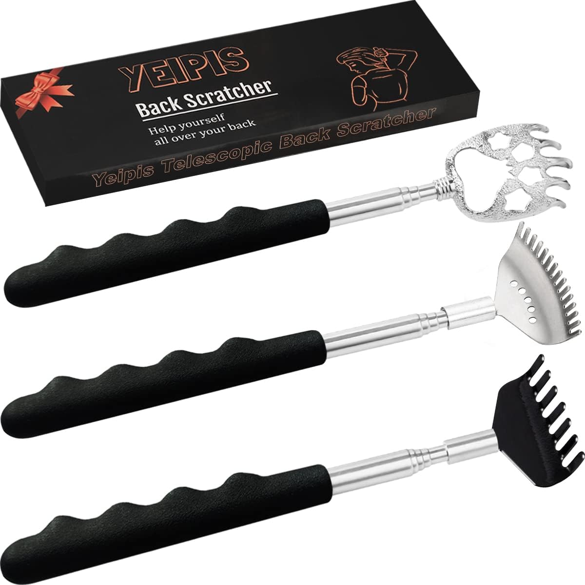 Scratch That Itch: The Ultimate 3 Pack Telescoping Back Scratcher ...